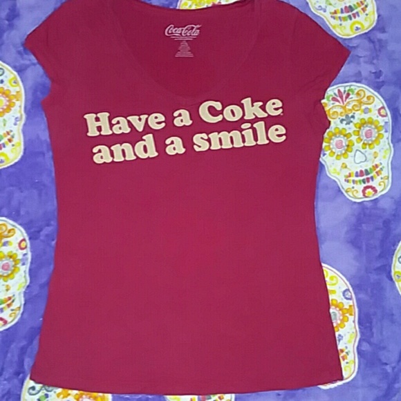 Coca Cola | Tops | Cocacola Have A Coke And A Smile Sz113 Red | Poshmark